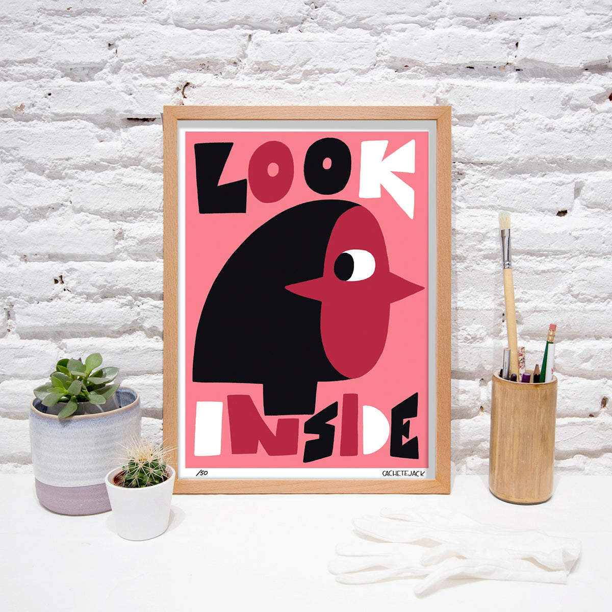 LOOK INSIDE, print digital by Cachete Jack – La Causa Art Shop